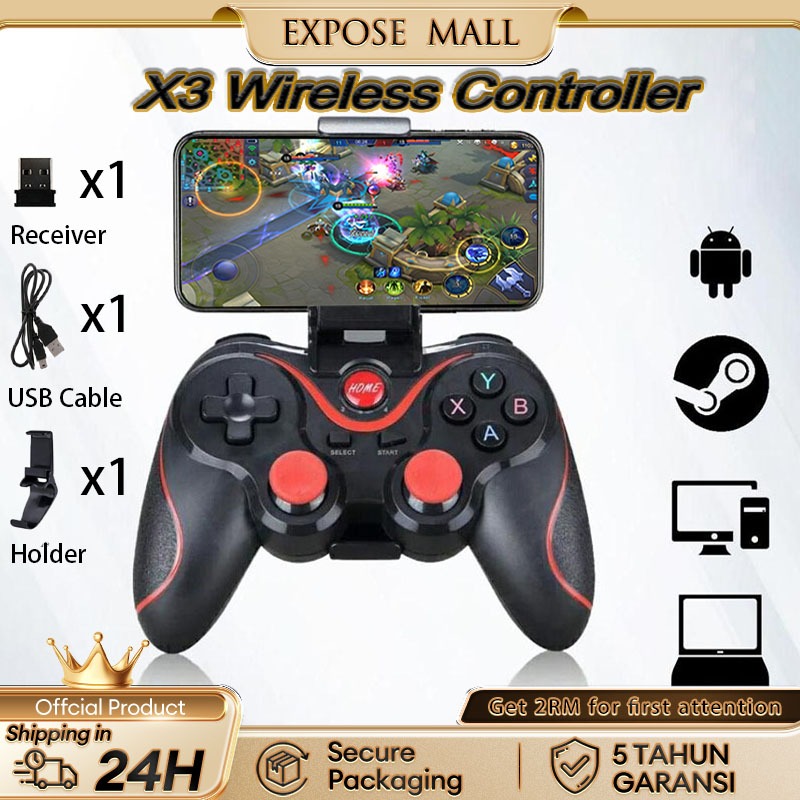 Game Controller Bluetooth Wireless Android 10S Gamepad Gaming X3 ...