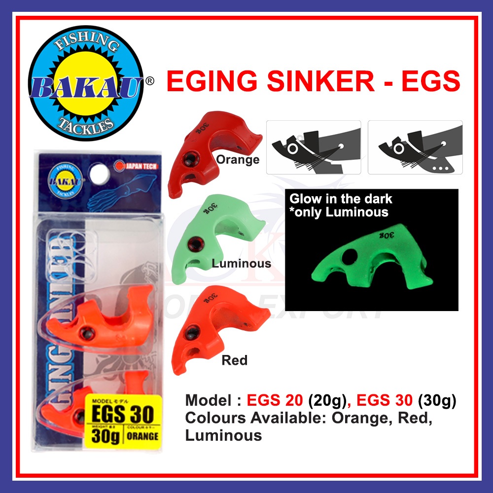 (20g-30g) Bakau Eging Sinker EGS (2pcs/pkt) Sinking Squid Pemberat Candat Sotong | Shopee Malaysia