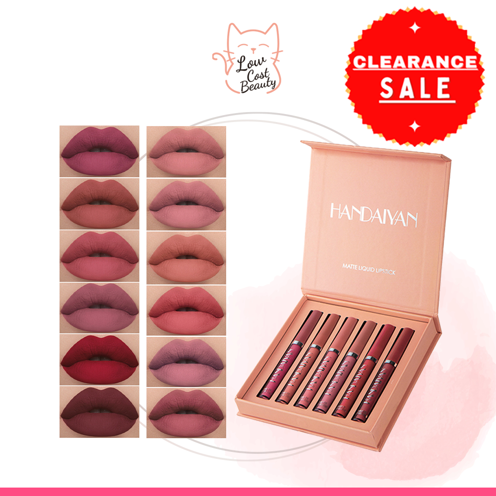 HANDAIYAN Door Gift 6in1 Matte Liquid Lip Gloss Set Creamy-Matte ...