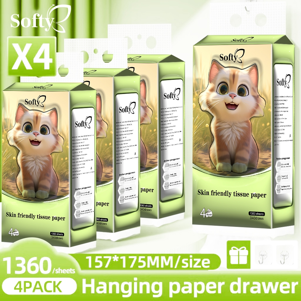 Tissue Gantung Softy AIR-Cushion Tissue 4-Ply 1360 Sheets | Shopee Malaysia