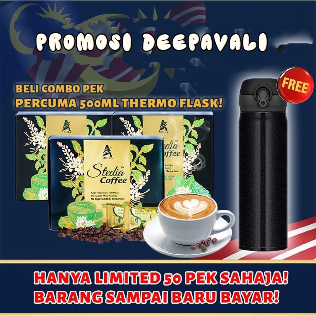 STEDIA COFFEE / Kopi STEDIA BELI 3 BOX FREE FLASK[💯No GULA] | Shopee Malaysia