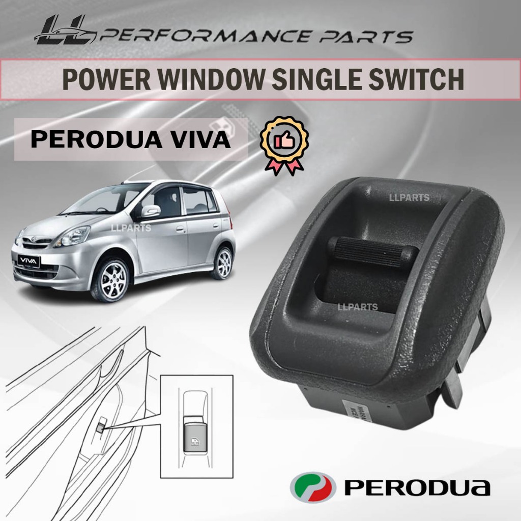 Original Perodua Viva Power Window Single Switch Sub Passenger Suis ...