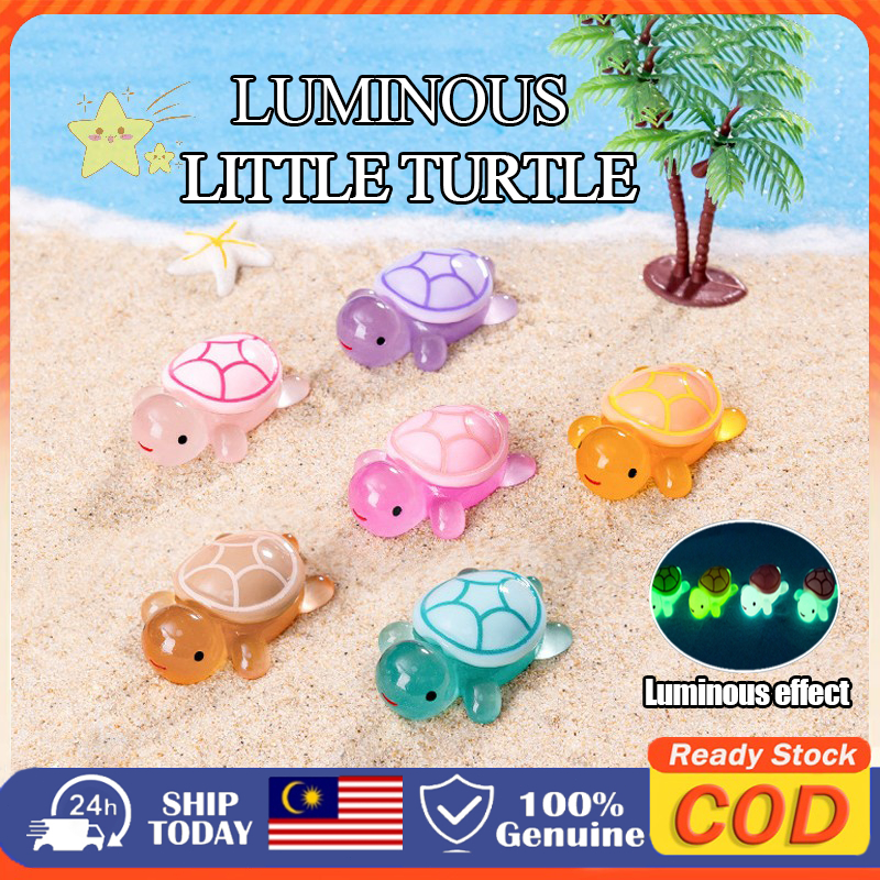 Luminous Little Turtle Aquarium Landscaping Diy Accessories Cute Turtle ...