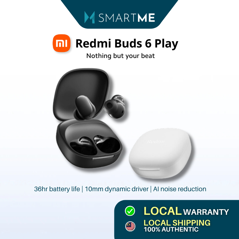 Xiaomi Redmi Buds 6 Play Mi True Wireless Earbuds Basic Bluetooth ...