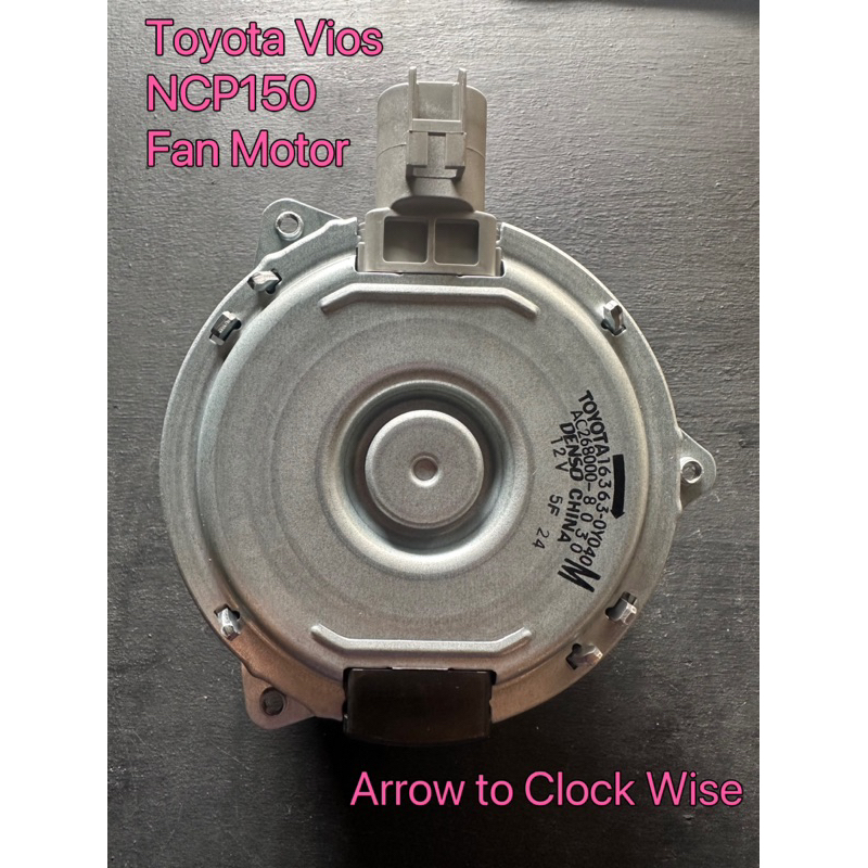 Original Toyota Vios NCP150,NCP151,Yaris Radiator Fan Motor | Shopee ...
