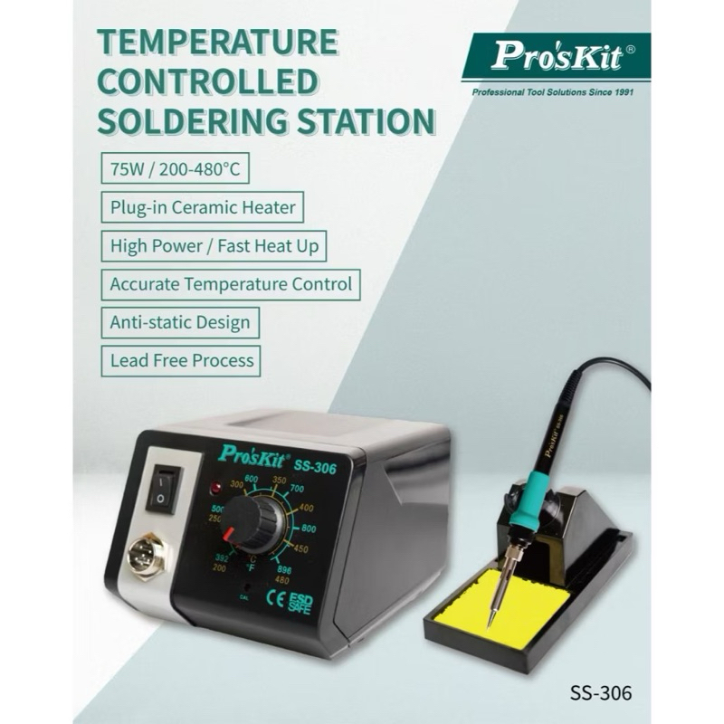 Pro'skit SS-306B Temperature-Controlled Soldering Station | Shopee Malaysia