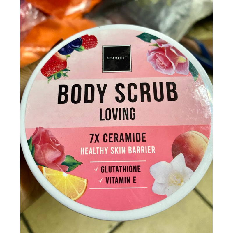 SCARLETT BODY SCRUB LOVING 7X CERAMIDE HEALTHY SKIN BARRIER GLUTATHIONE ...