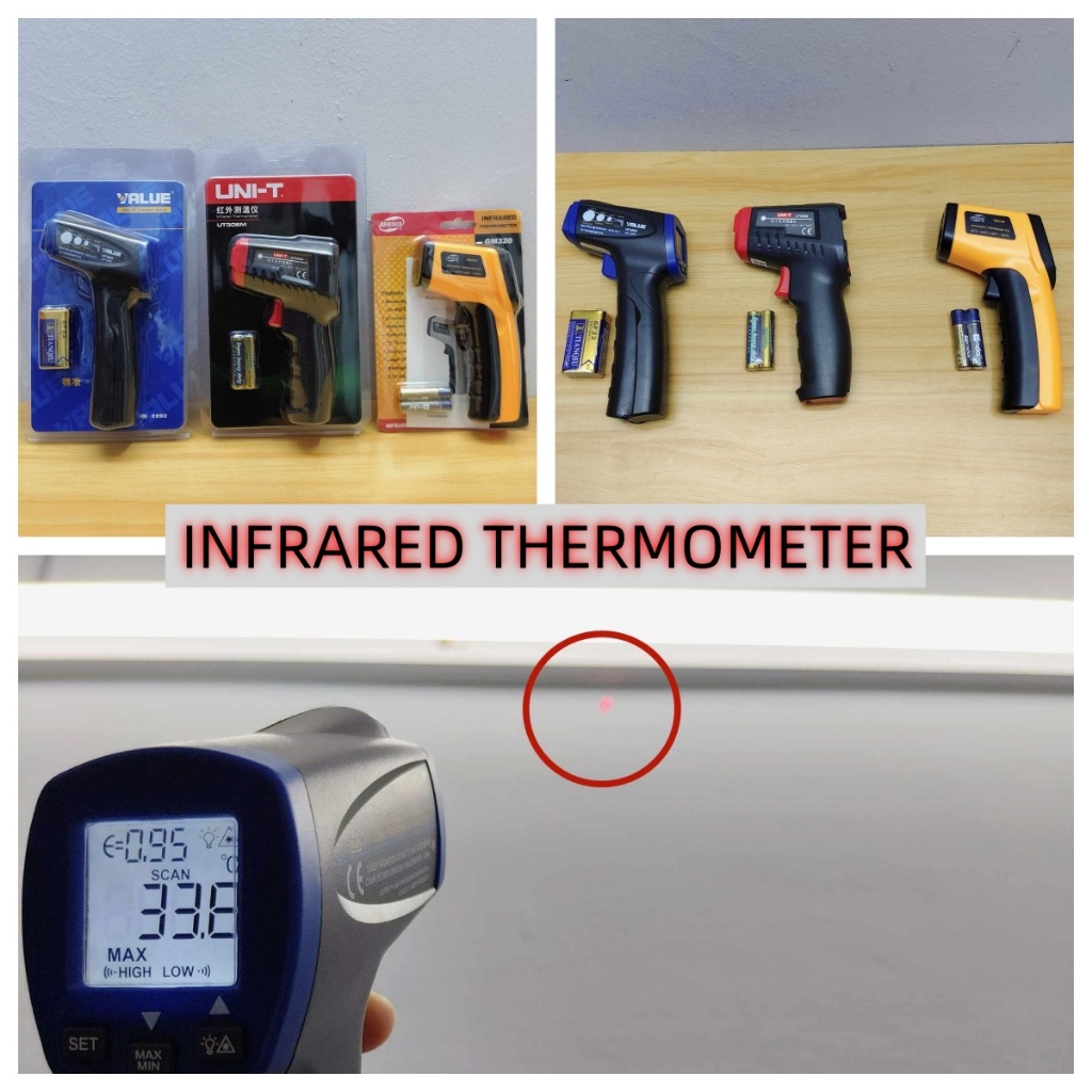 INFRARED THERMOMETER CHECK TEMPERATURE ROOM / PEOPLE SCREEN DIGITAL ...