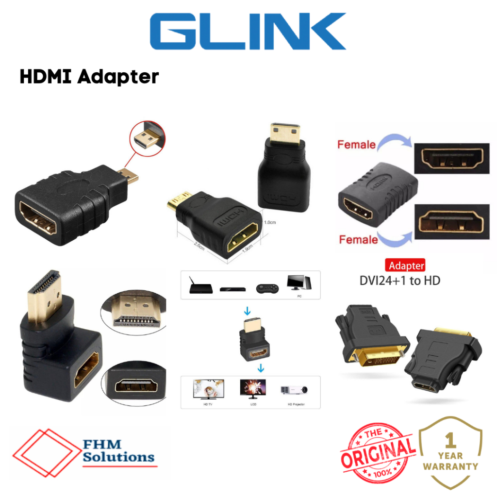 GLINK Micro HDMI To HDMI,90 Degree HDMI To HDMI,HDMI Extender Joint ...