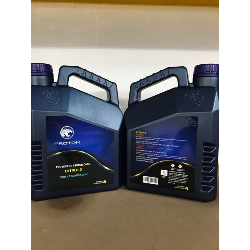 PROTON CVT TRANSMISSION GEAR OIL 4LITER 🎉100% ORIGINAL 100%🎉 | Shopee ...