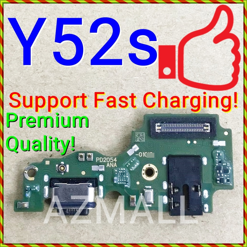 (18W Fast Charge) NEW ORI Charging Port IC Chipset Antenna SUB Board MIC Ribbon vivo Y52s 5G ...