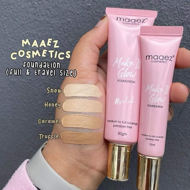 MAAEZ COSMETICS SET FOUNDATION | SETTING POWDER | CREAM BLUSH Make It ...