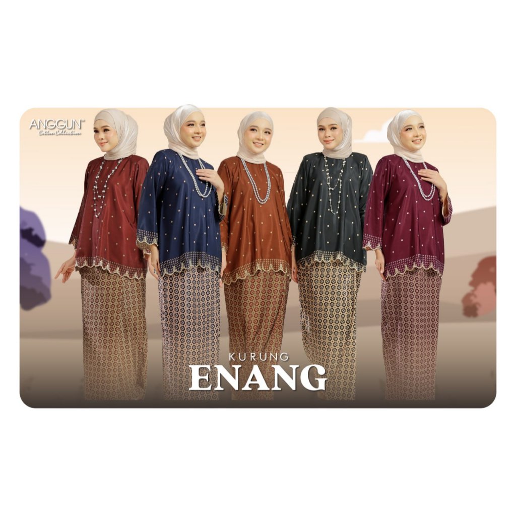 KURUNG KEDAH CORAK BATIK ADA SULAM Baju Kurung Enang Material Dubai ...