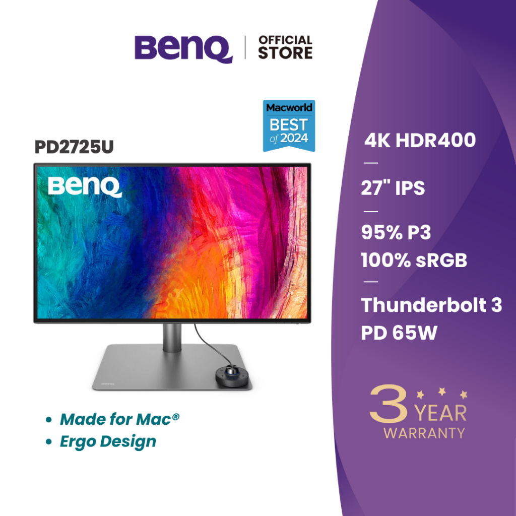 BenQ PD2725U Mac-Ready Designer Monitor｜27" | 4K UHD | 95% P3 ...