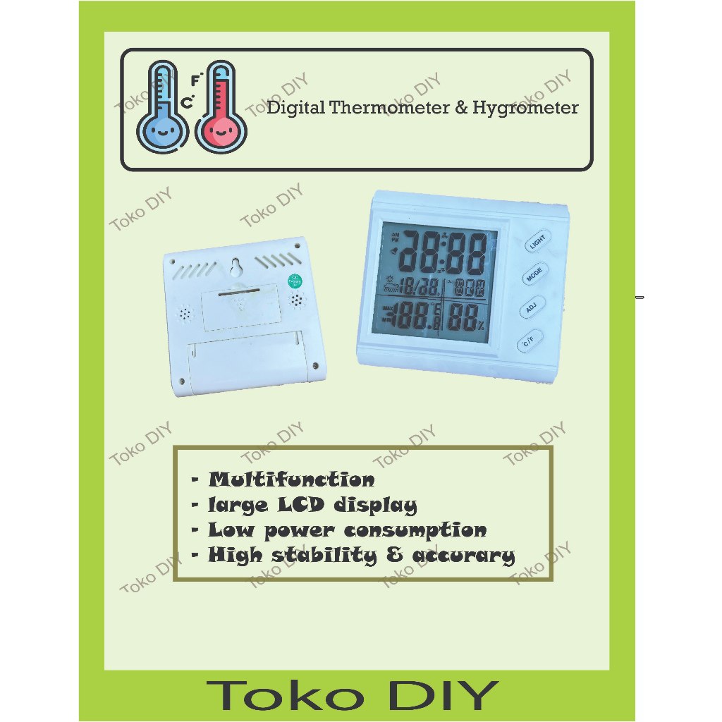 Digital Thermometer & Hygrometer / Termometer Digital & Higrometer ...