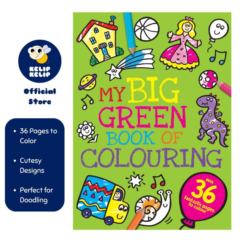 My Big Green Book of Colouring for Kids to Doodle & Colour Fun ...
