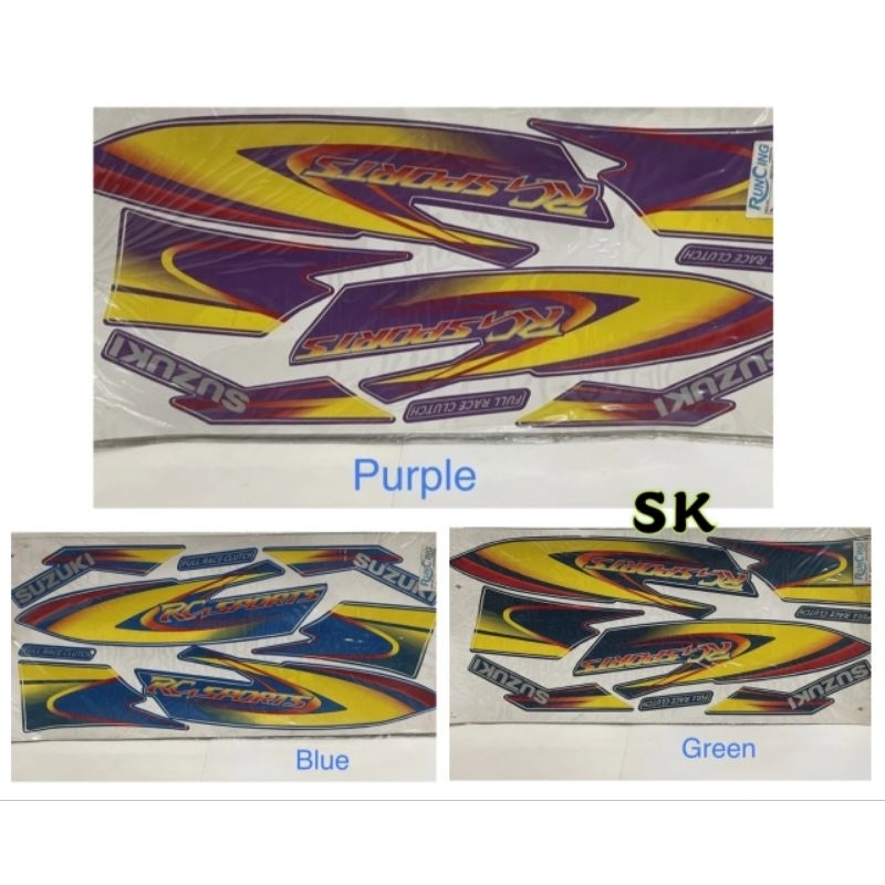 SUZUKI RU RG SPORT (6) STRIPE BODY STICKER STIKER (READY STOCK ...