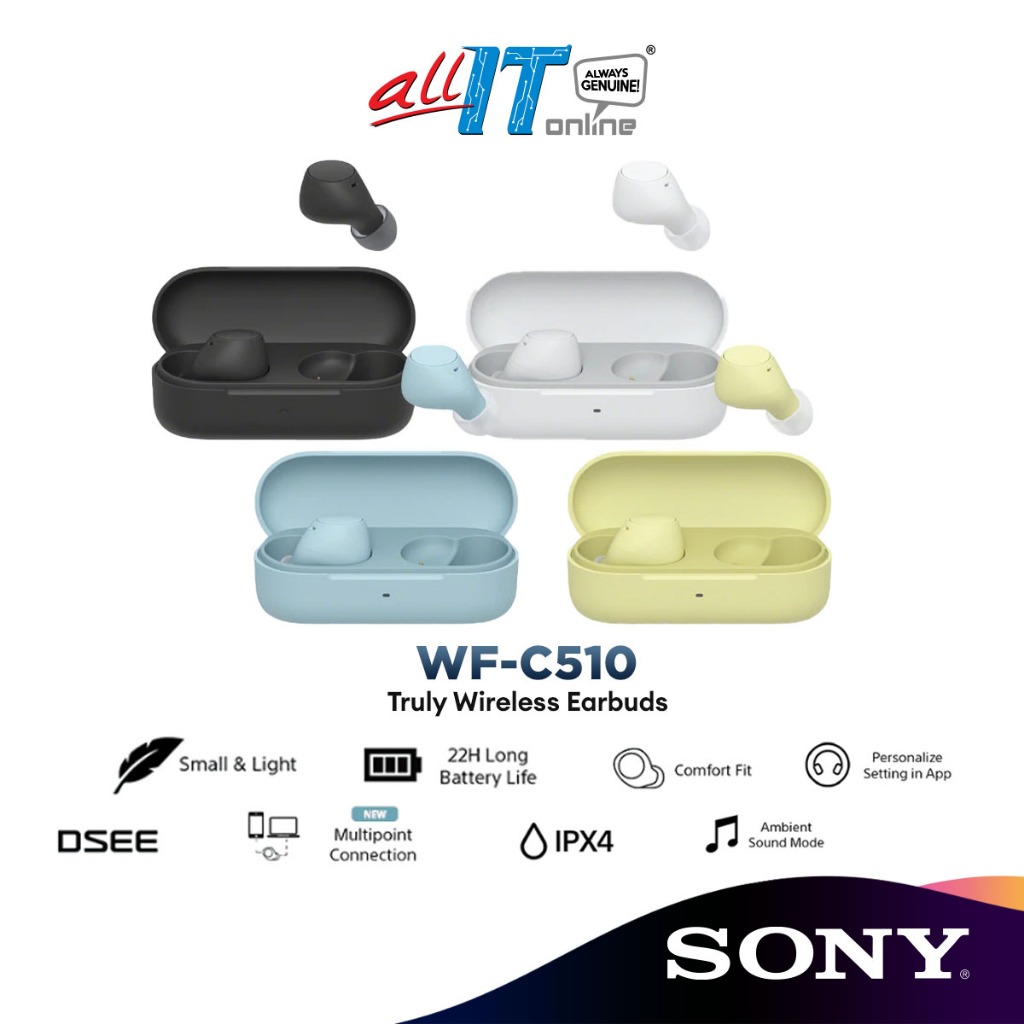 Sony WF-C510 Truly Wireless Earbuds wf c510 wfc510 | Shopee Malaysia