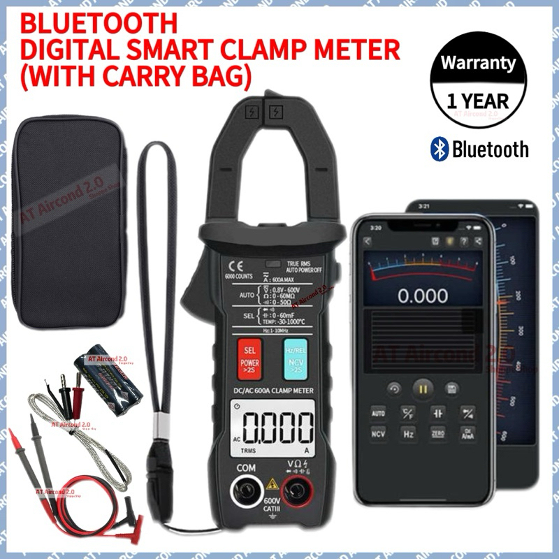 DIGITAL SMART CLAMP METER-‘BLUETOOTH’ Warranty 1Year | Shopee Malaysia