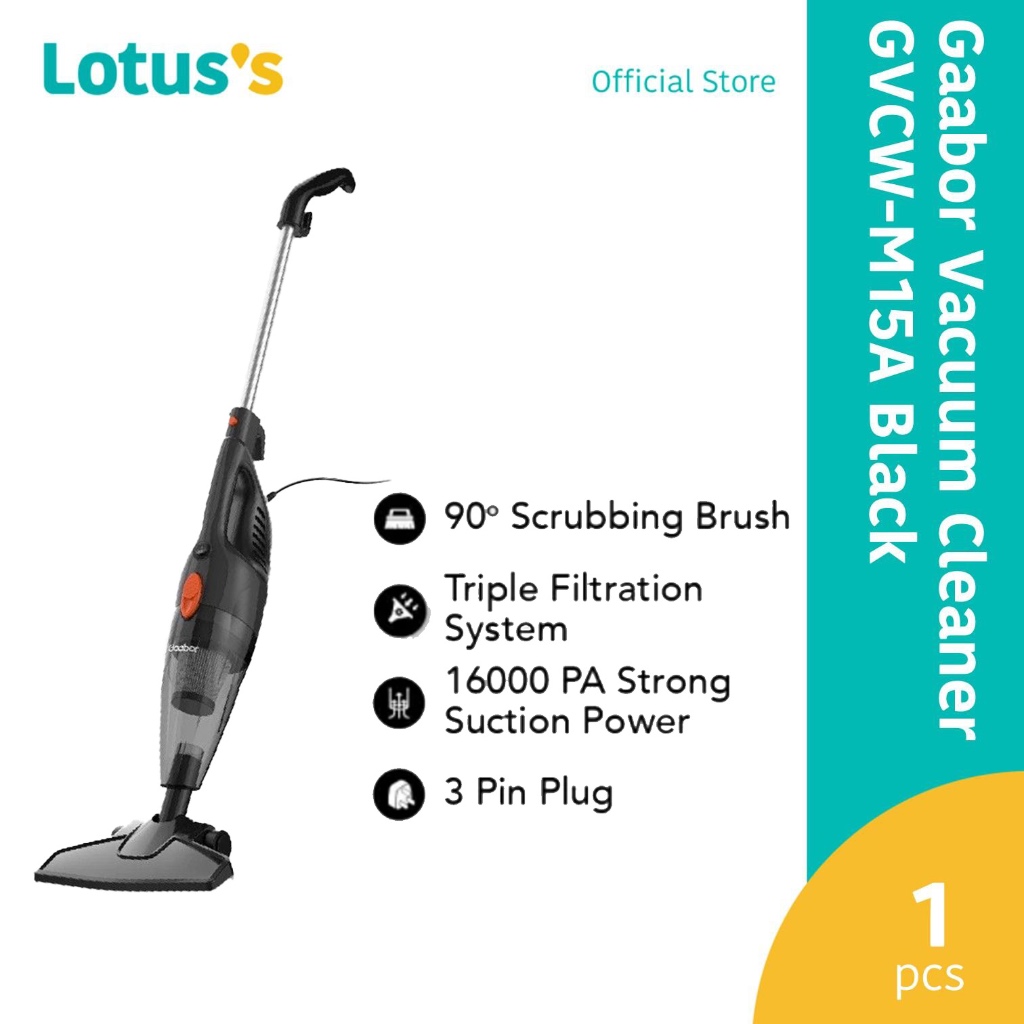 Gaabor Corded Vacuum Cleaner 16000Pa Triple-Filtration GVCW-M15A (Black ...