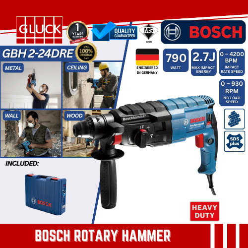 GBH 2-24DRE Bosch MACHINE Rotary Hammer GBH2-24DRE GBH 2 24 MESIN HACK ...