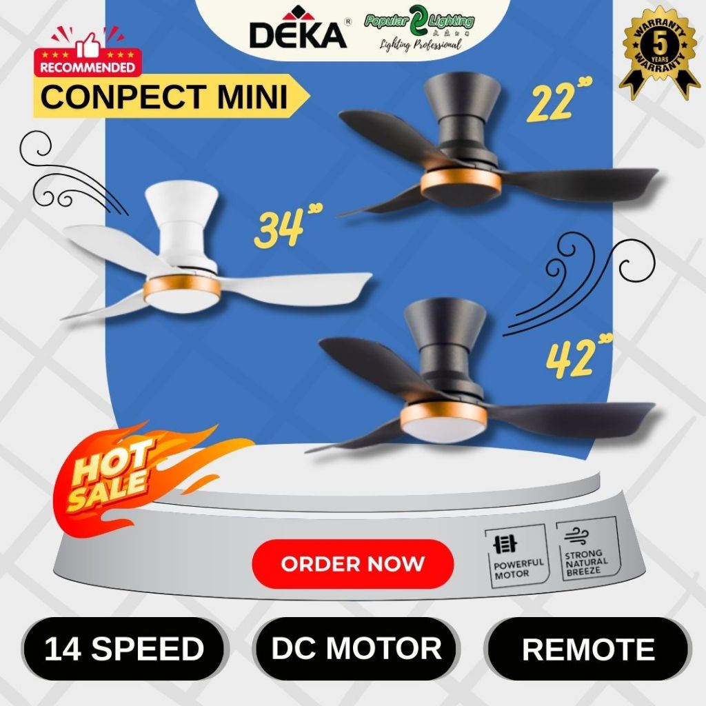 🔥NEW🔥DEKA CONCEPT MINI Fan 34" 42" 22" Baby Fan 14 Speed Remote Control ...