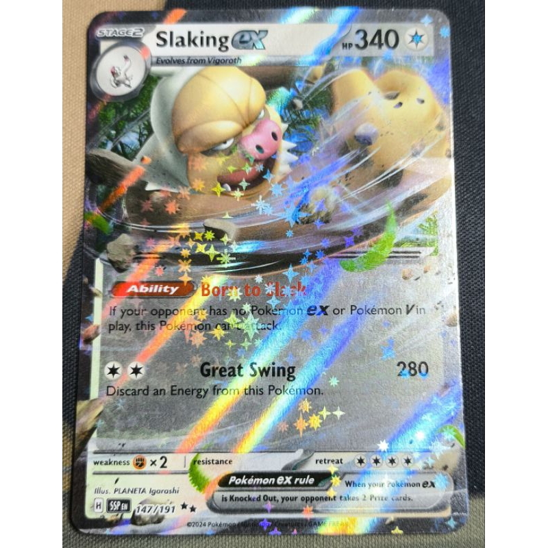 POKÉMON PTCG SV08 Surging Sparks 147/191 Slaking ex | Shopee Malaysia