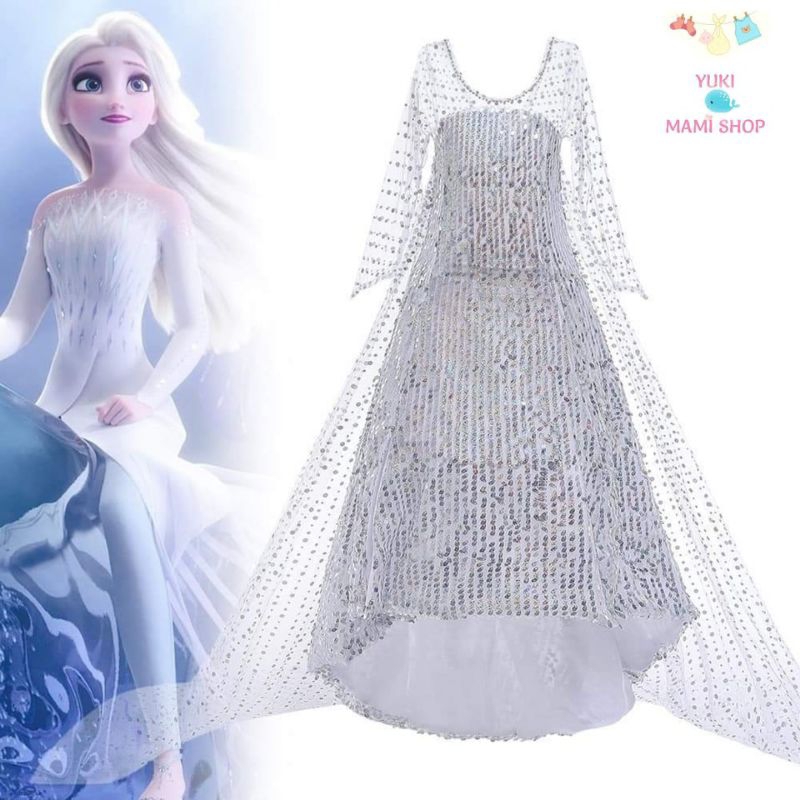 [READY STOCK]Halloween Anna Elsa Cosplay Costume Bling Bling Princess ...