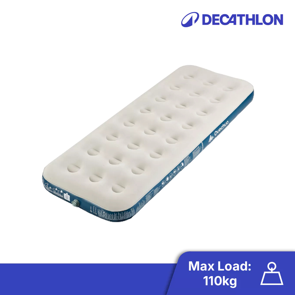 Decathlon Inflatable 1 Person Camping Air Mattress (190 x 70 x 16 cm ...