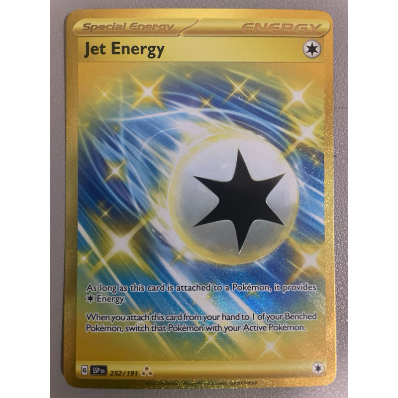 Pokemon PTCG SV08 Surging Sparks - 252/191 Jet Energy (Gold Secret Rare ...