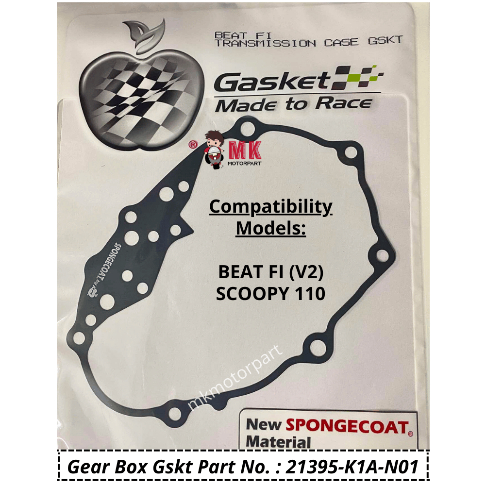 [ SC ] GEAR BOX GASKET Honda BEAT FI 2020>2024🍎Apple SPONGECOAT Gasket ...
