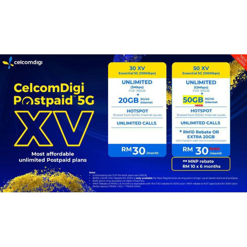 CelcomDigi Edisi BIRU Postpaid plan | Shopee Malaysia