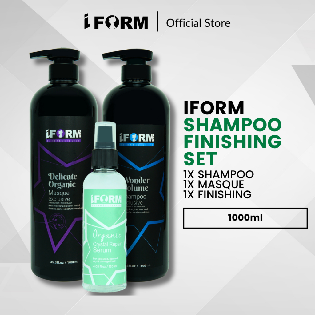 IFORM (3 Items) Hair Shampoo Conditioner Masque Finishing Set (1000ml) | Shopee Malaysia