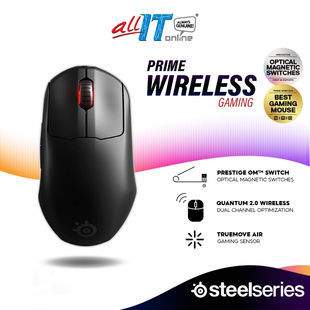 SteelSeries Prime Wired / Wireless Precision Esports Mouse with ...