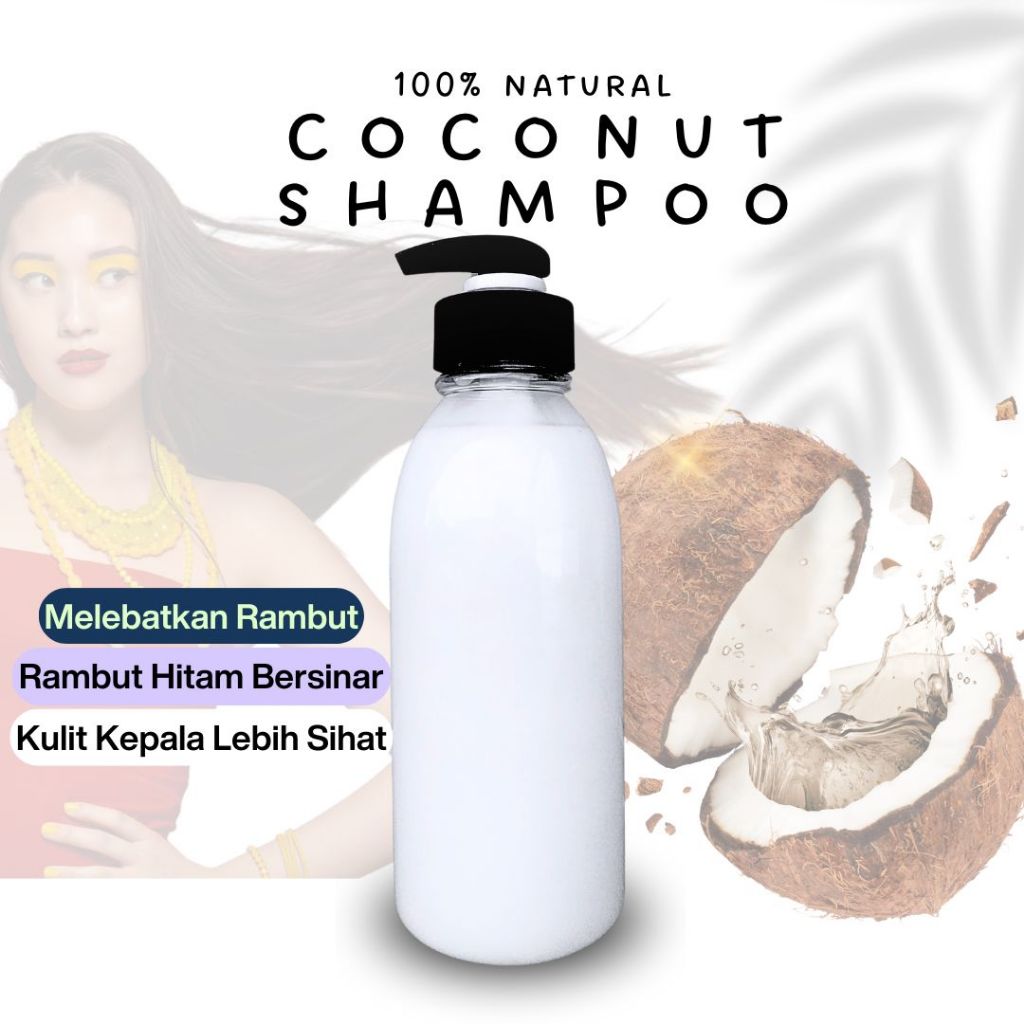 [CANTIKMALL] 1lit/500ml/200ml OEM JENAMA SENDIRI COCONUT SHAMPOO ...