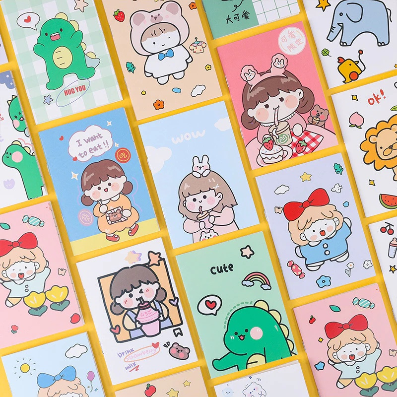 1pcs Cute Cartoon Mini Memo Pad Notebook Book Pocket Buku Nota Comel ...