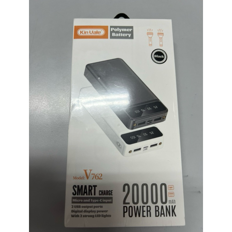 Ready Stock Kin Vale Polymer Battery 20000mAh Power Bank, Model : V762 ...