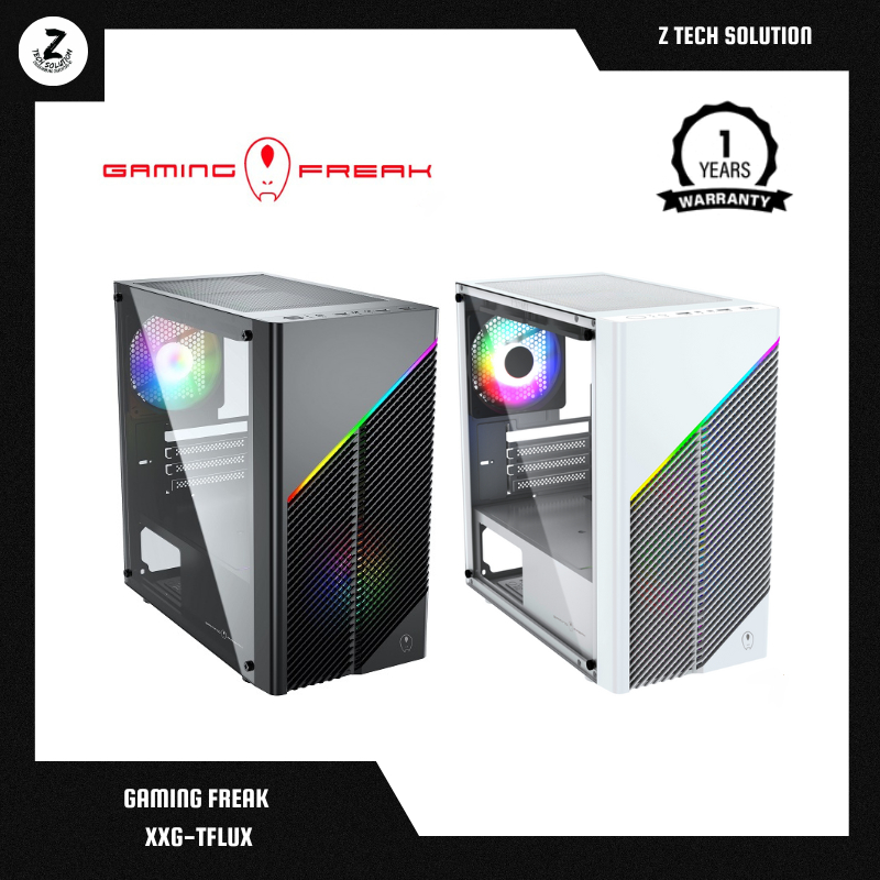 Gaming Freak XXG-TFLUX Micro ATX Tempered Glass Chassis ( Include 3 ...