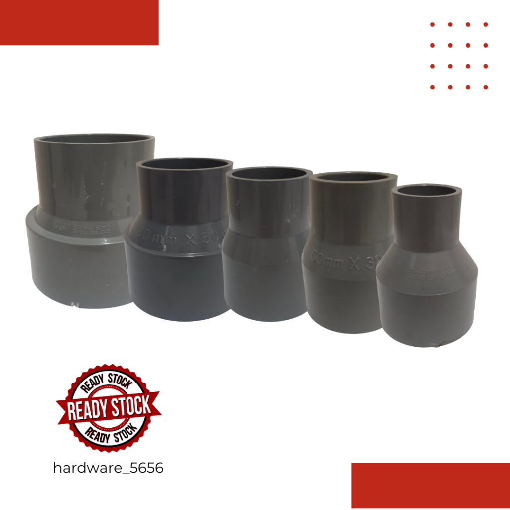 【Lelong 清仓商品】High Quality PVC Reducing Socket Penyambung pipe kelabu | Shopee Malaysia