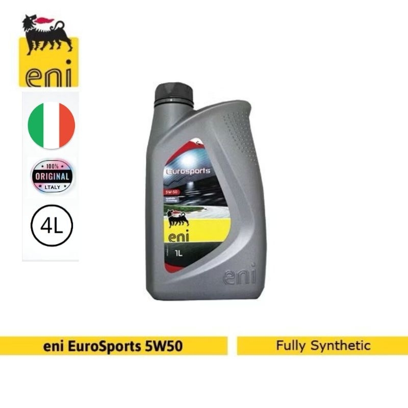 Eni Eurosports 5W50 Fully Synthetic Gasoline Engine Oil 1L | Shopee ...