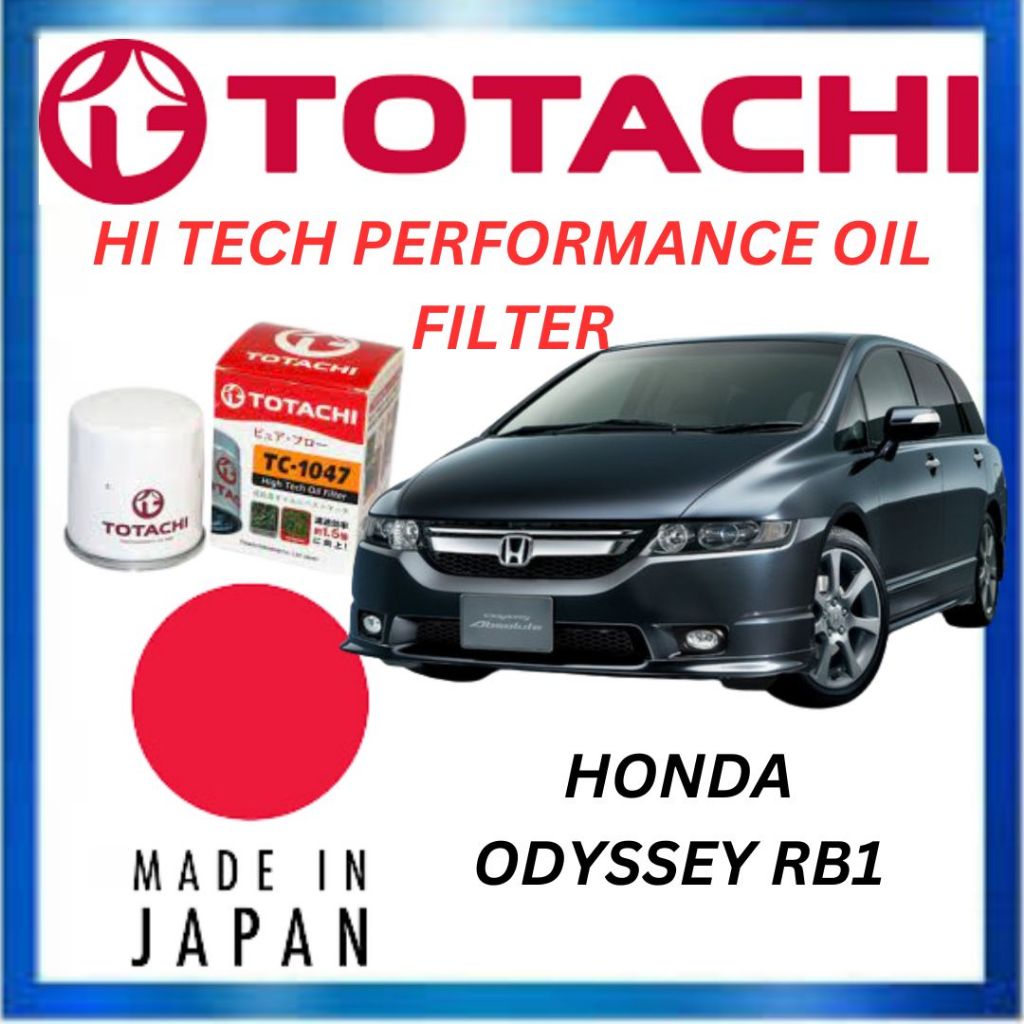 HONDA ODYSSEY RB1/2/3 - TOTACHI OIL FILTER HIGH TECH PERFORMANCE FILER ...