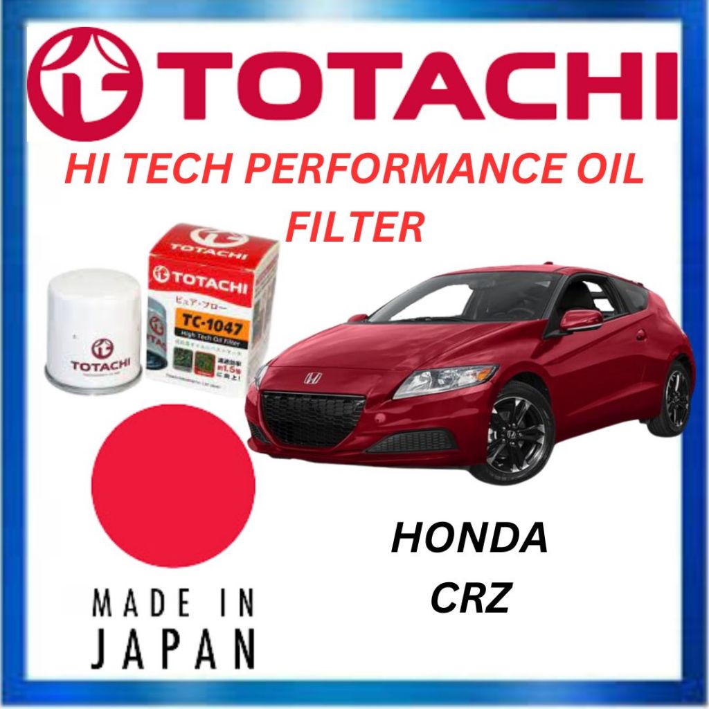 HONDA CRZ - TOTACHI OIL FILTER HIGH TECH PERFORMANCE FILER [ ORIGINAL JAPAN ] TC-1096 | Shopee ...