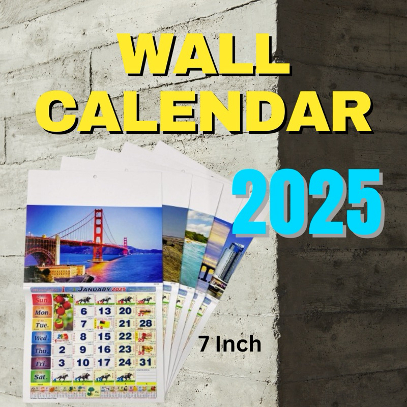 7 Inches Wall Calendar 2025 | Kalendar Dinding | Horse Calendar | Kalendar Kuda | Shopee Malaysia