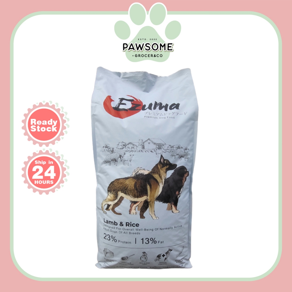 EZUMA Adult Lamb & Rice Premium Dog Food For All Dog Breeds 20kg ...