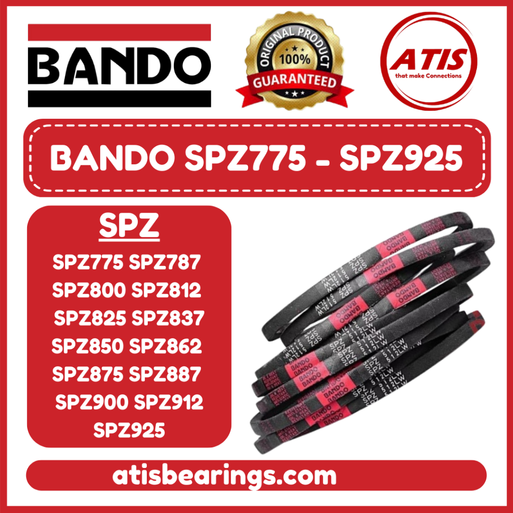 BANDO LW SPZ775 SPZ787 SPZ800 SPZ812 SPZ825 SPZ837 SPZ850 SPZ862 SPZ875 SPZ887 SPZ900 SPZ912 ...