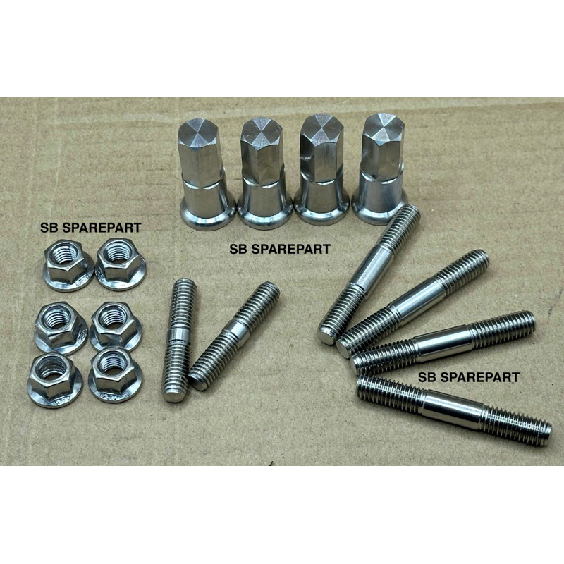 SKRU DAN NUT HEAD BLOK RXZ STEEL STAINLESS ORI💯 | Shopee Malaysia