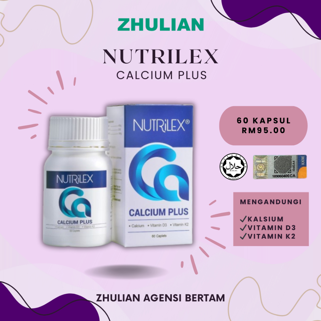 ZHULIAN Nutrilex Calcium Plus (dengan Kalsium, Vitamin D3 dan Vitamin ...