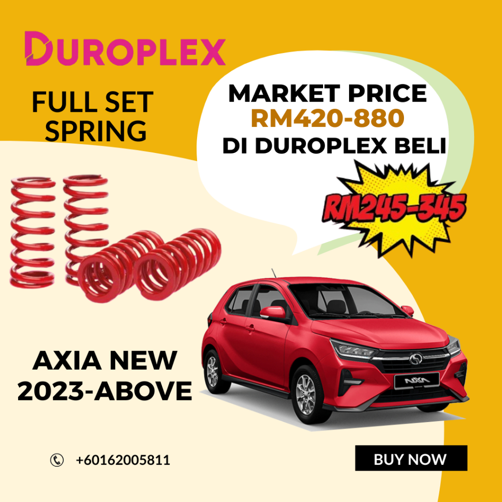 Duroplex Full Set Lowed Sport Spring Perodua Axia NEW 2023-2025 (4 ...