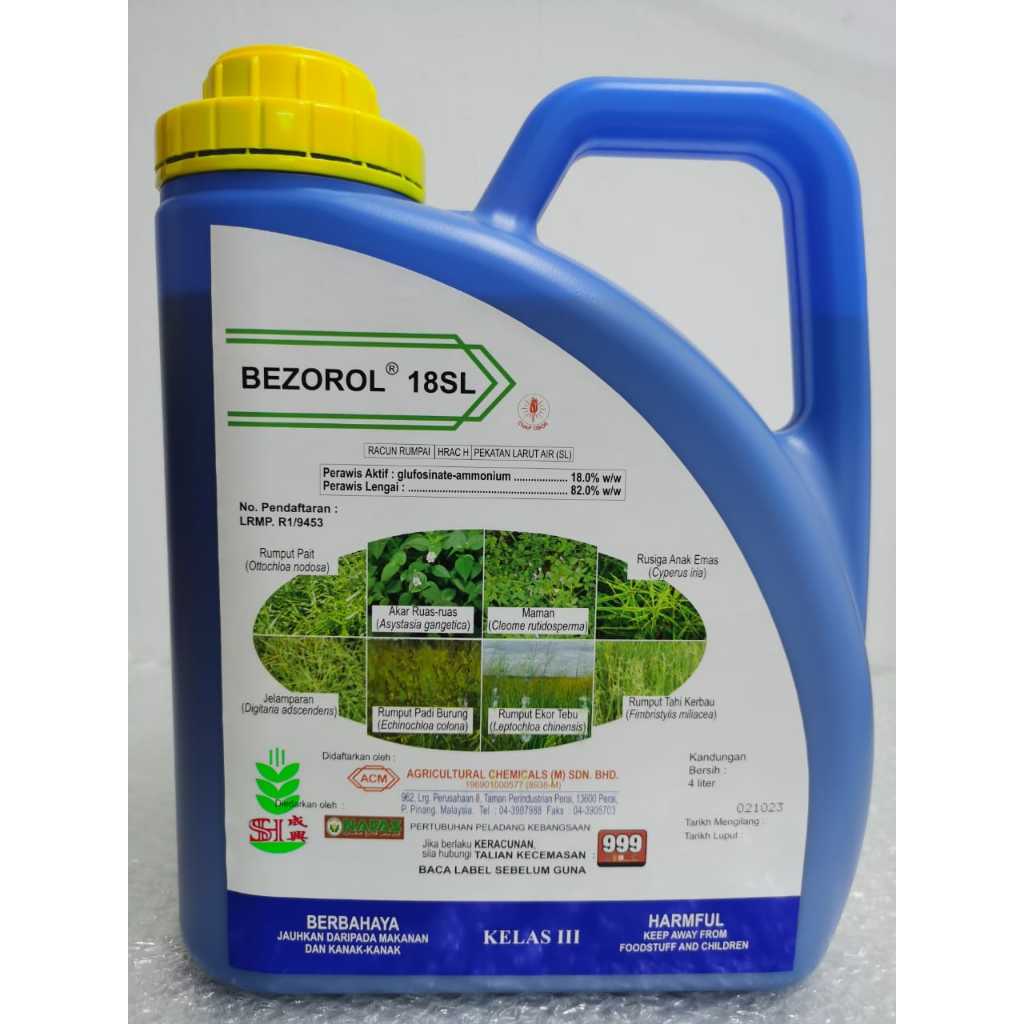 4L ACM BEZOROL 18SL /Basta 15/Kenbast 15/Avata/Fosinate 135/Bufos 135 ...