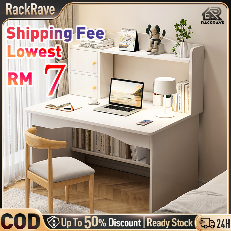 RR-Student Study Table 120cm Computer Work Desk With Bookshelf Multi ...